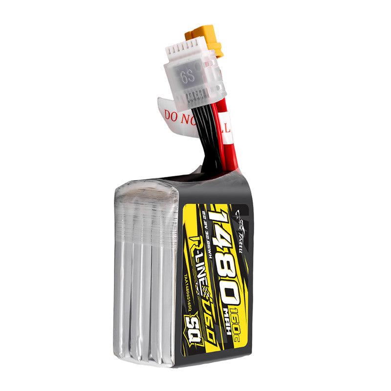 Tattu R-Line Version 6.0 1480mAh 160C 6S 22.2V SQ Lipo Battery Pack wi ...